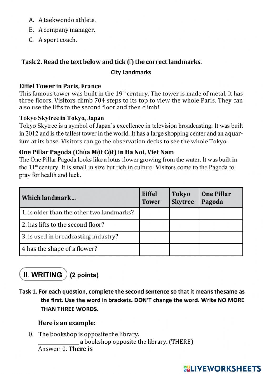 Revision 2 for Mid term 2 grade 6 online exercise for | Live Worksheets