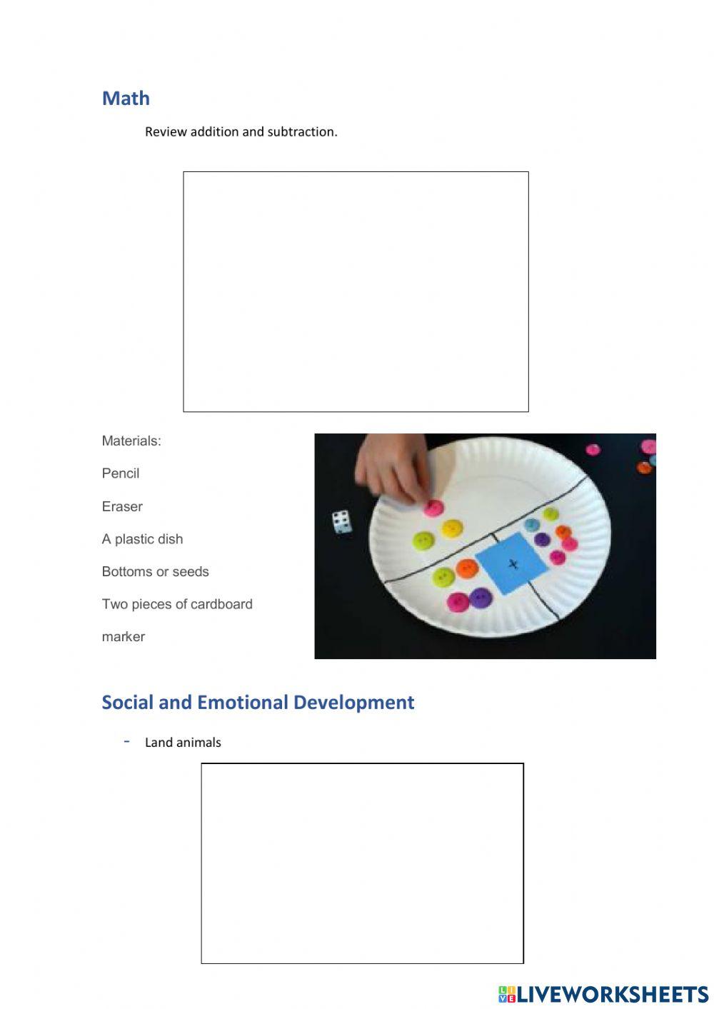 Weekly activities 41 worksheet | Live Worksheets