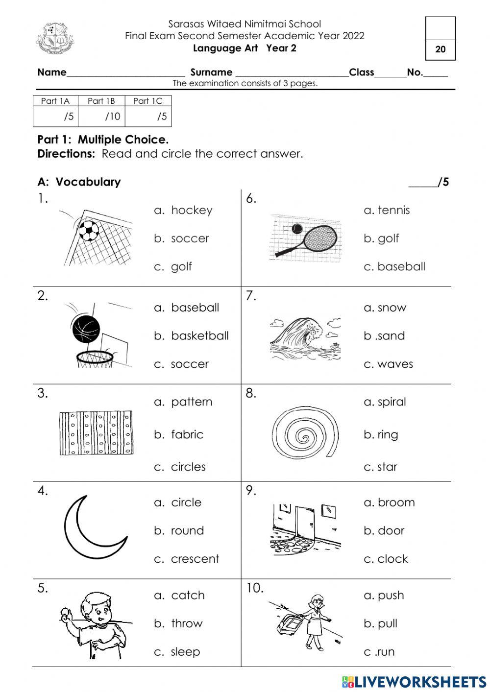 Language Final online exercise for | Live Worksheets