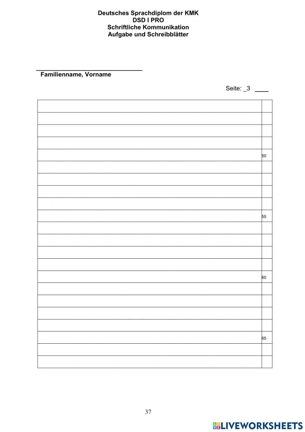 DSD 1 Pro Schre… | Free Interactive Worksheets | 1899509