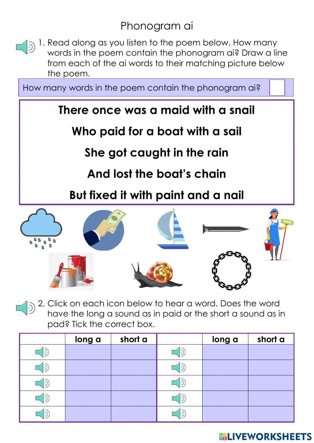 1899631 | Phonogram ai | erpcsmis | LiveWorksheets