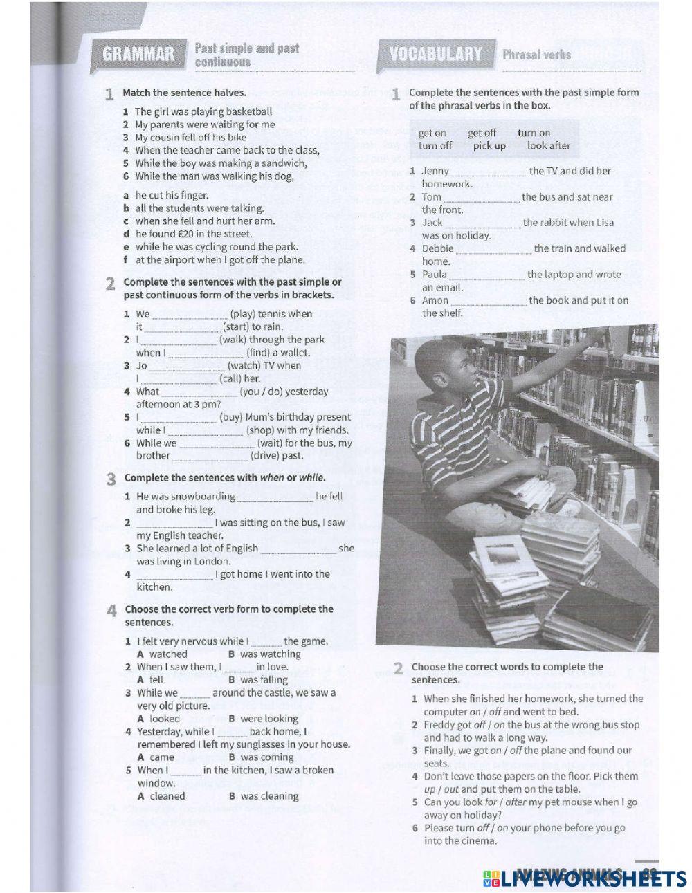 Past continuous online exercise for 6 | Live Worksheets