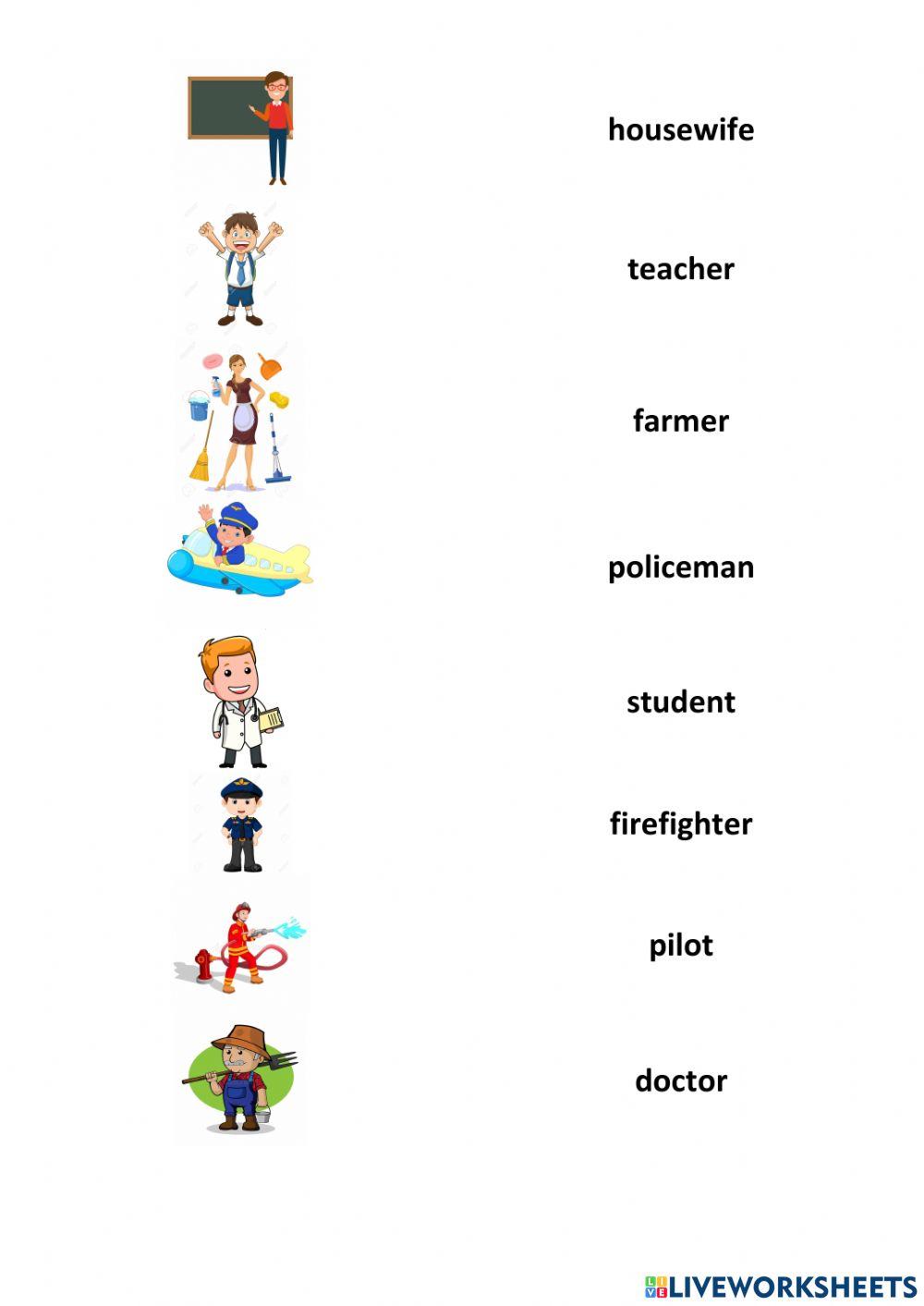 Jobs | Free Interactive Worksheets | 1900269