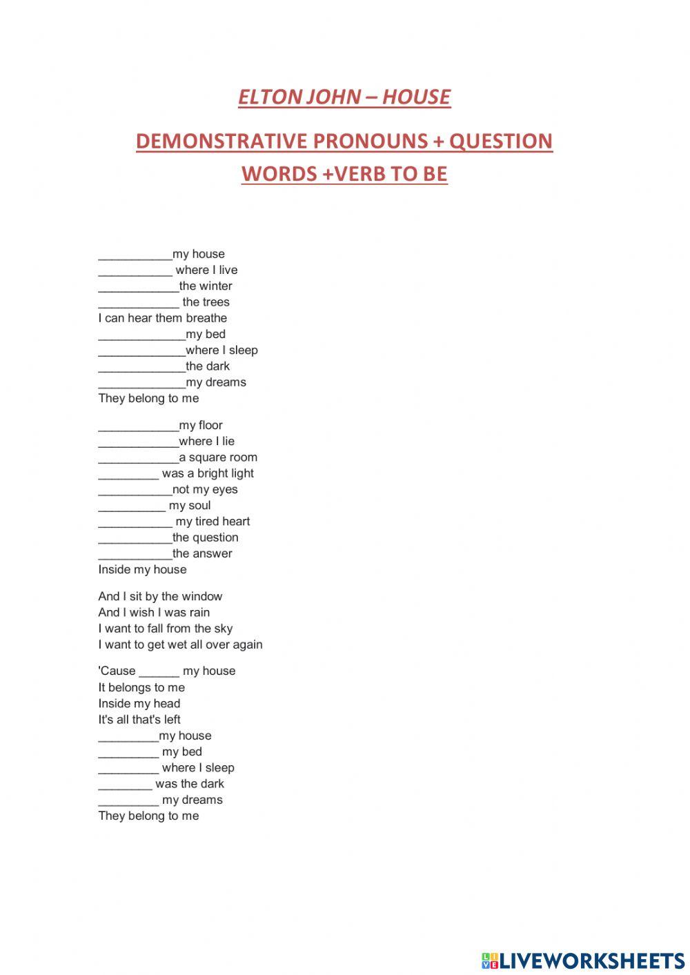 DEMONSTRATIVE PRONOUNS 6840901 | Teacher David | Live