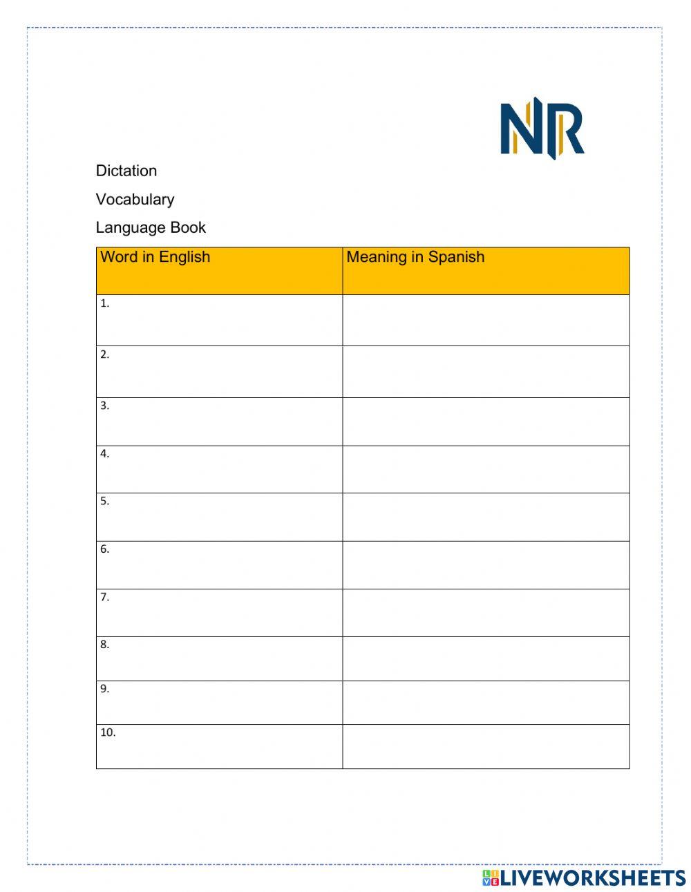 Vocabulary unit 6 online exercise for | Live Worksheets