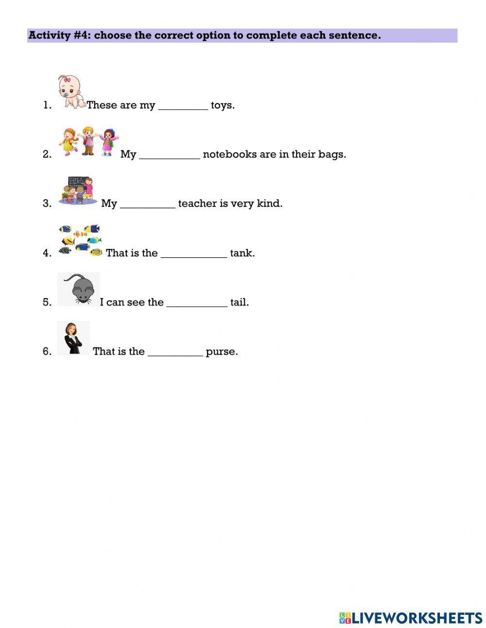 Words with infl… | Free Interactive Worksheets | 1900771