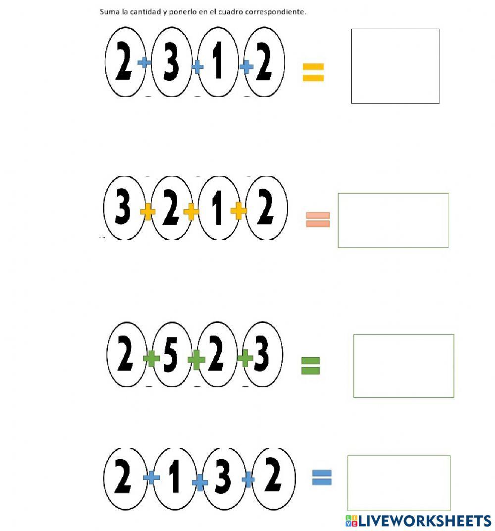 Matematicas online exercise for 3 | Live Worksheets