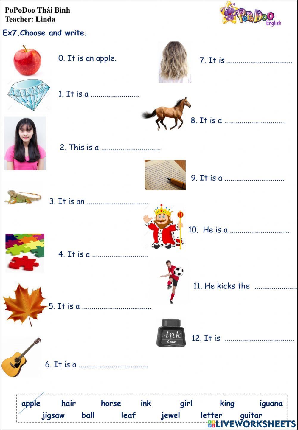 Test PSE B2: Zoo online exercise for | Live Worksheets