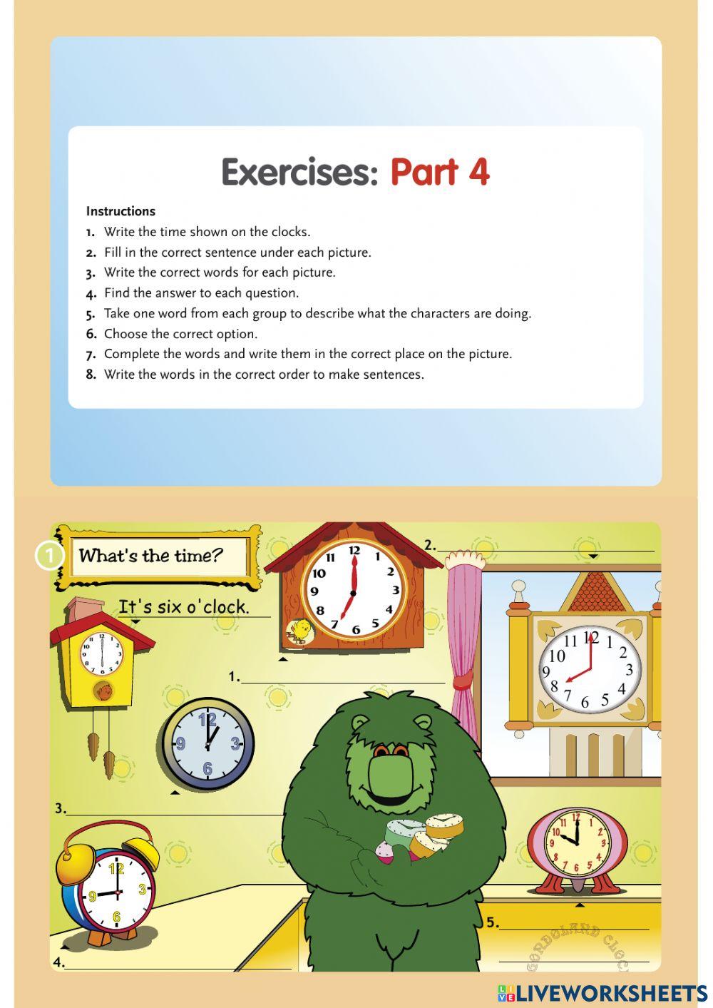 Muzzy chapter 3 | Free Interactive Worksheets | 1901997