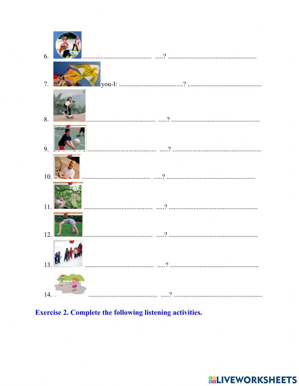 Hobbies- V-ing worksheet | Live Worksheets