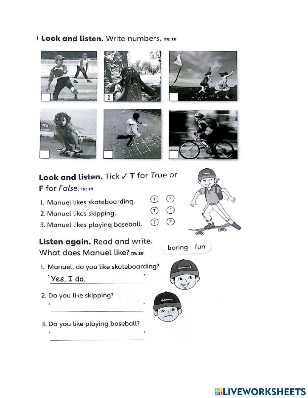 Hobbies- V-ing worksheet | Live Worksheets