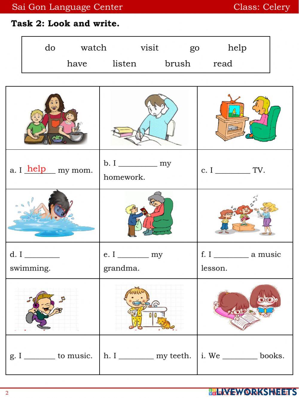 Let's play after school interactive activity | Live Worksheets