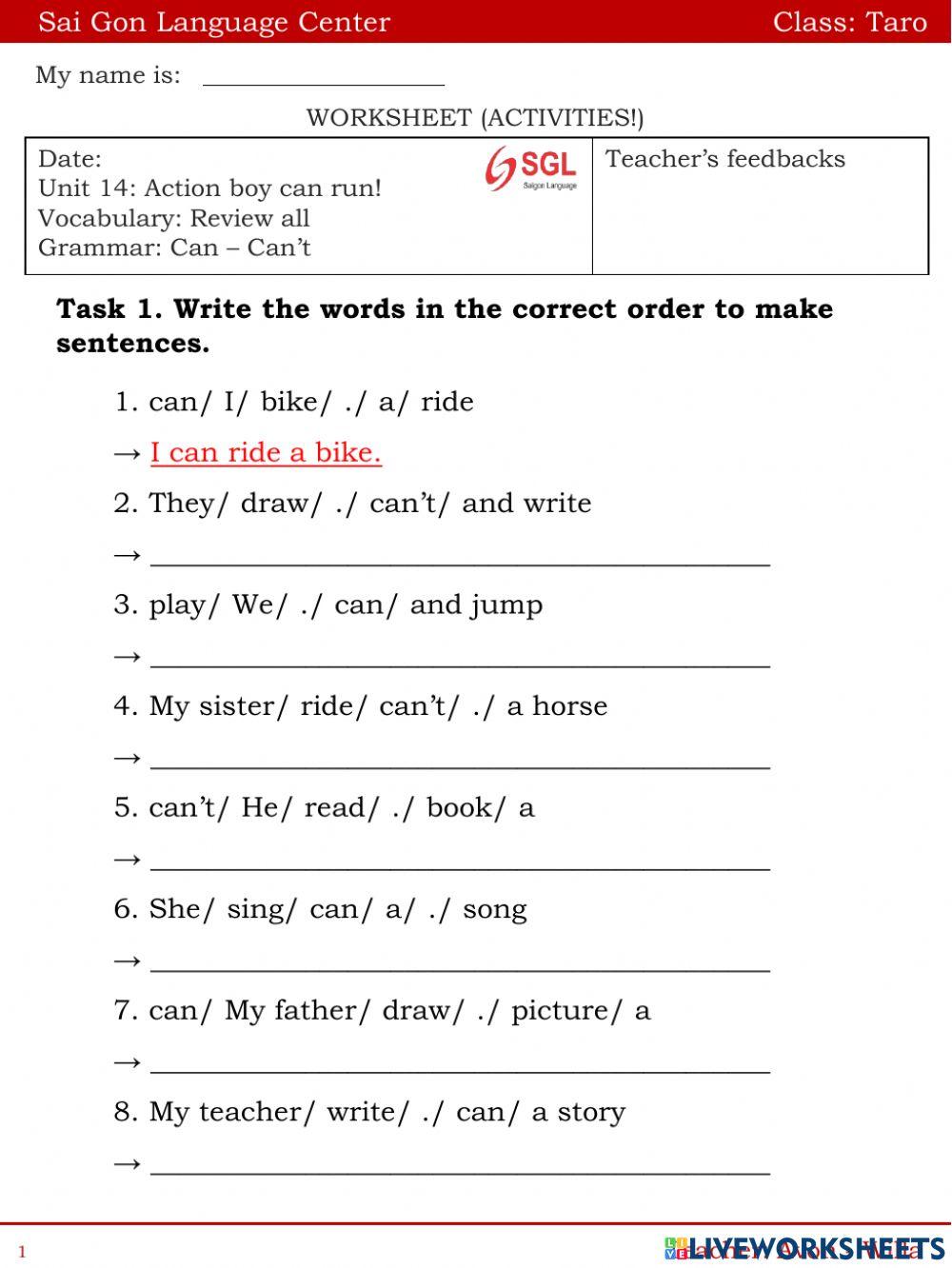 1902623 | Action boy can run! | Willa10 | LiveWorksheets