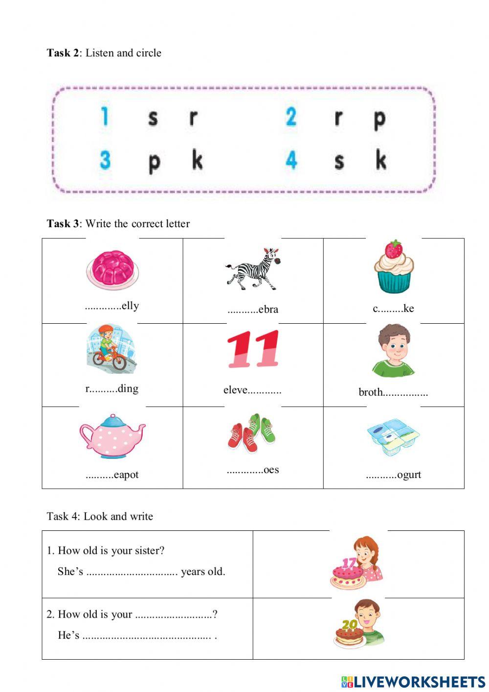 Test 5 interactive exercise for GRADE 2 | Live Worksheets