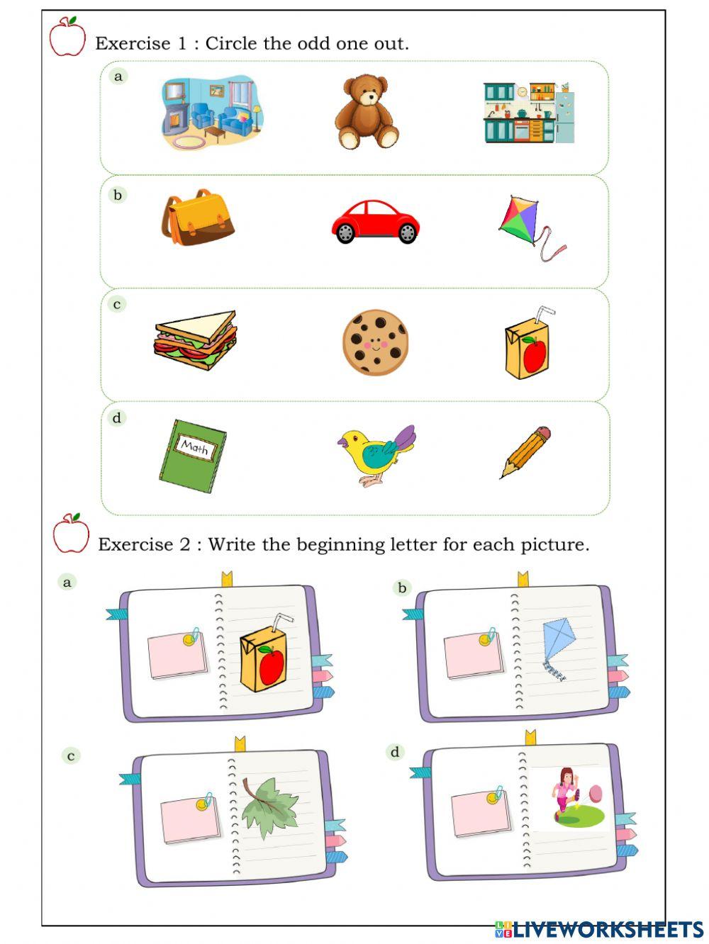 Phonics online exercise for 1 | Live Worksheets