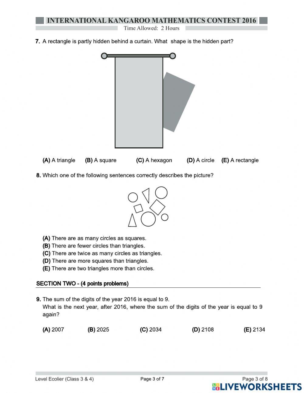 IKMC 3-4 2016 3556533 | Nguyễn Minh Tú | Live Worksheets