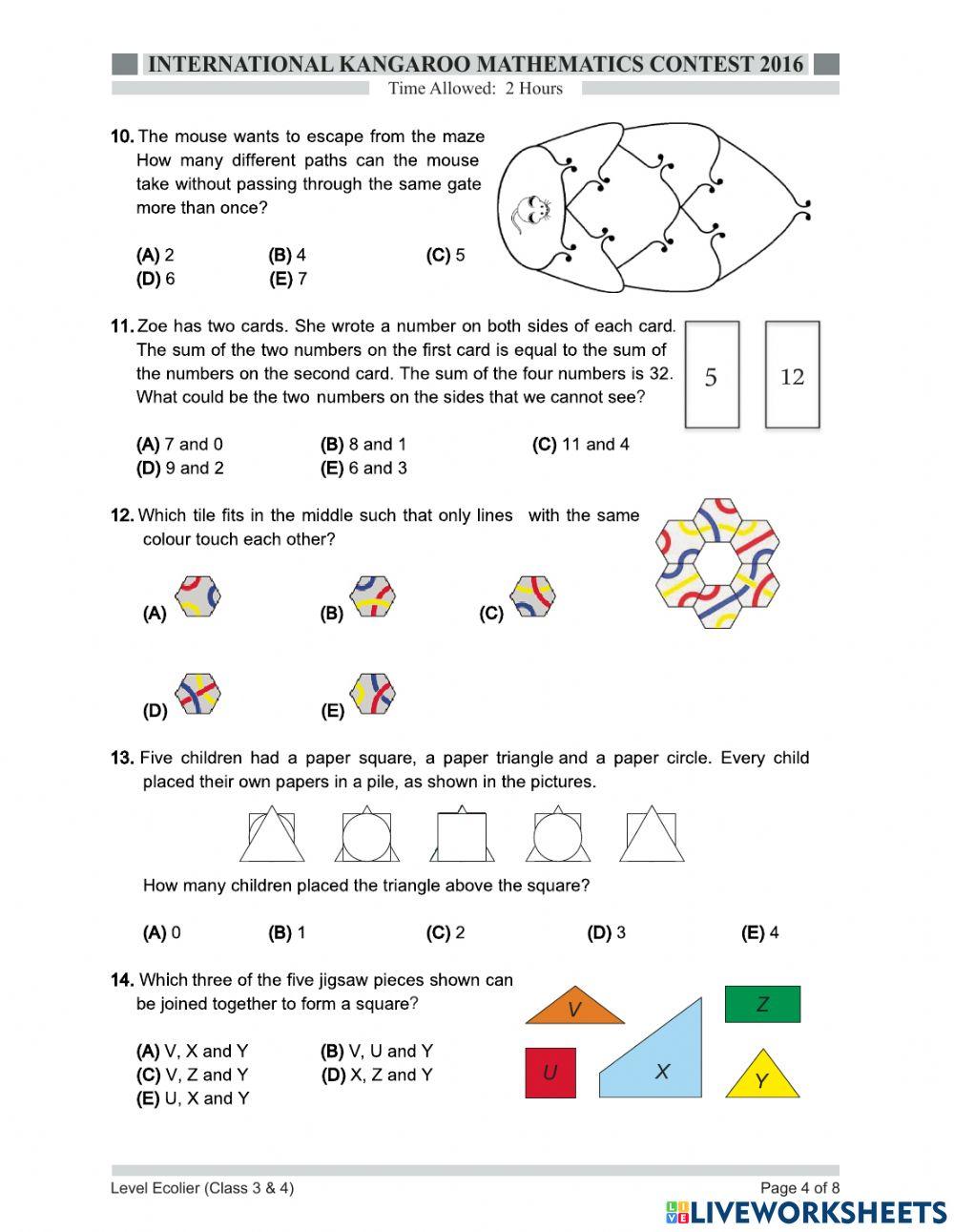 IKMC 3-4 2016 3556533 | Nguyễn Minh Tú | Live Worksheets