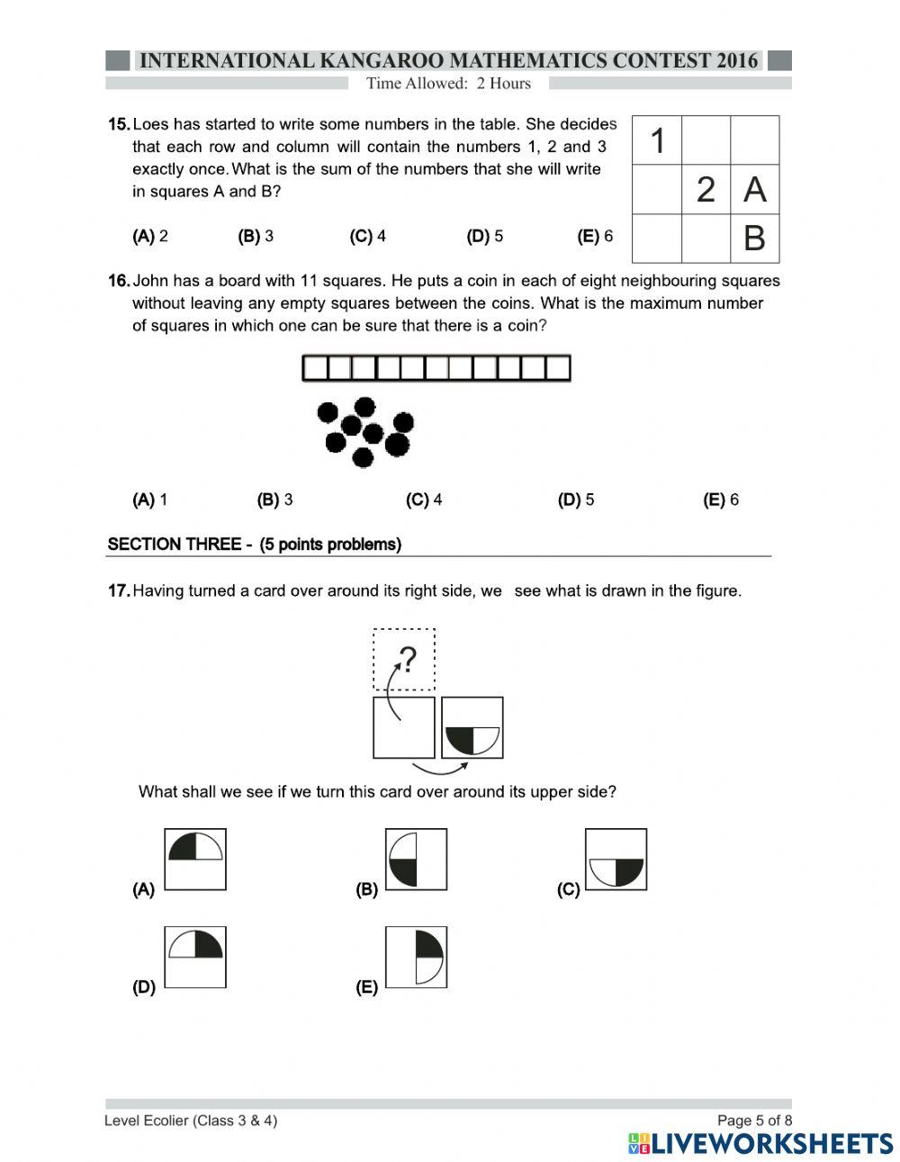 IKMC 3-4 2016 3556533 | Nguyễn Minh Tú | Live Worksheets