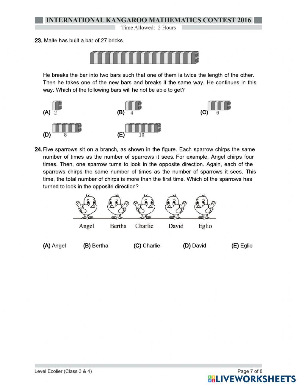 IKMC 3-4 2016 3556533 | Nguyễn Minh Tú | Live Worksheets