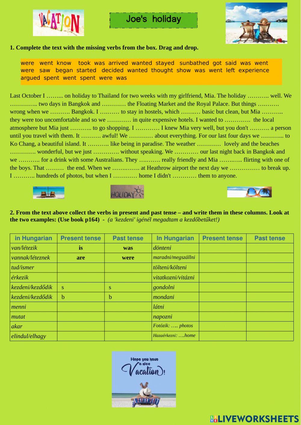 2A-Joe worksheet | Live Worksheets