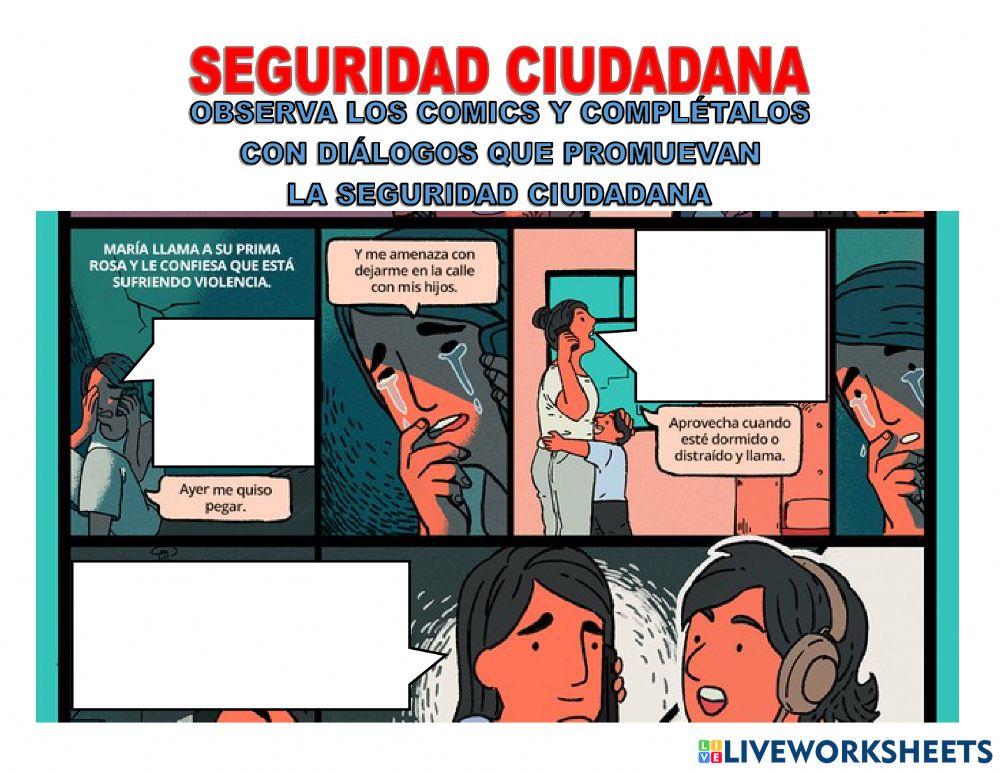 Comic seguridad… | Free Interactive Worksheets | 1904505