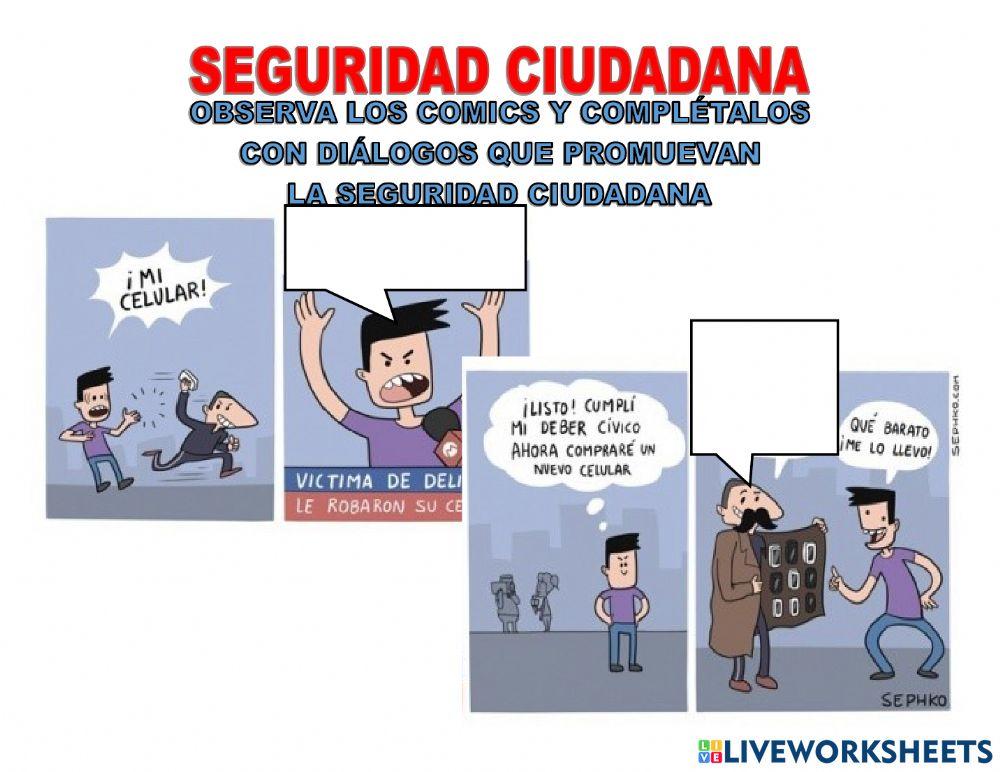 Comic seguridad… | Free Interactive Worksheets | 1904505