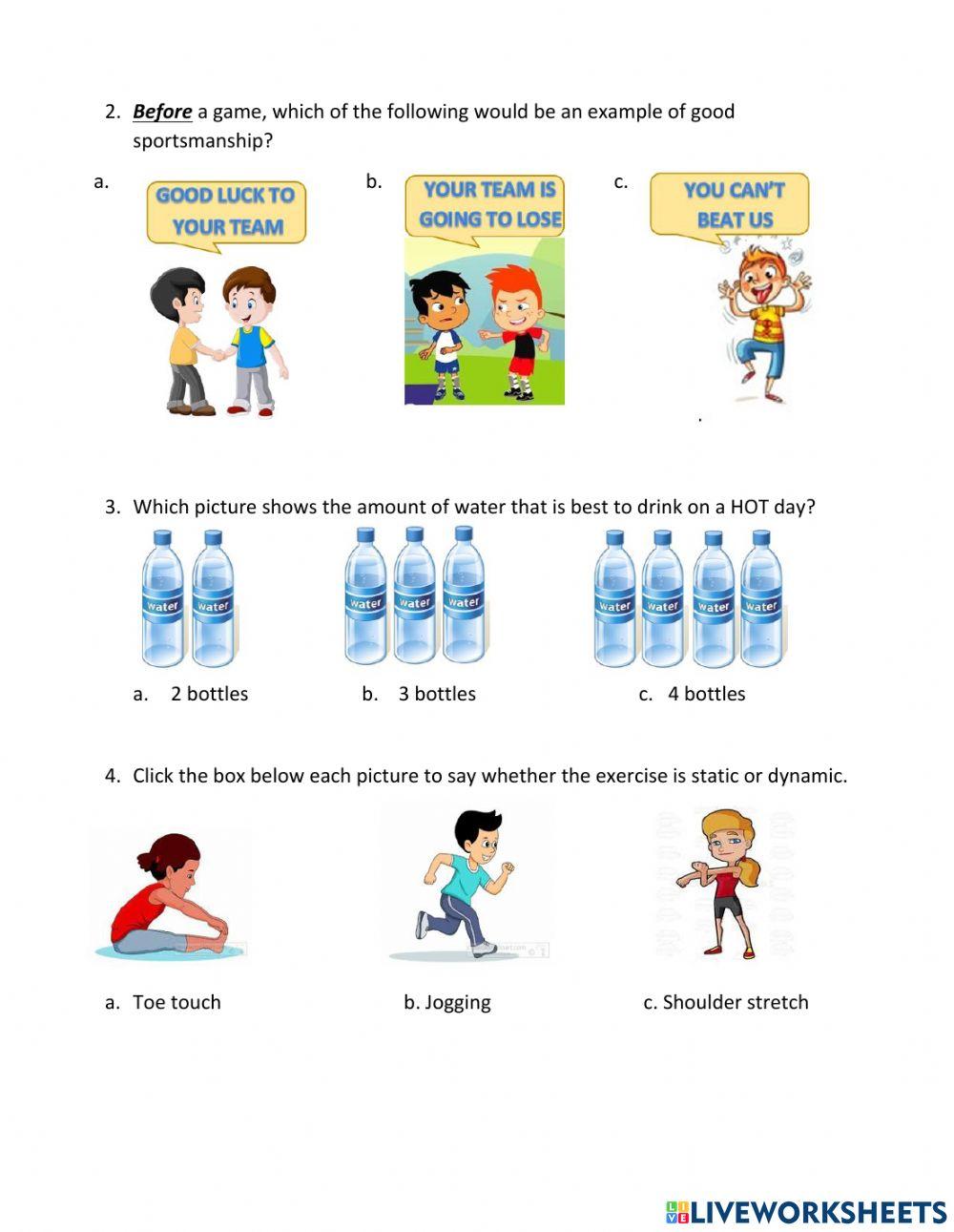 STANDARD 1 PE QUIZ 2 2022 online exercise for | Live Worksheets