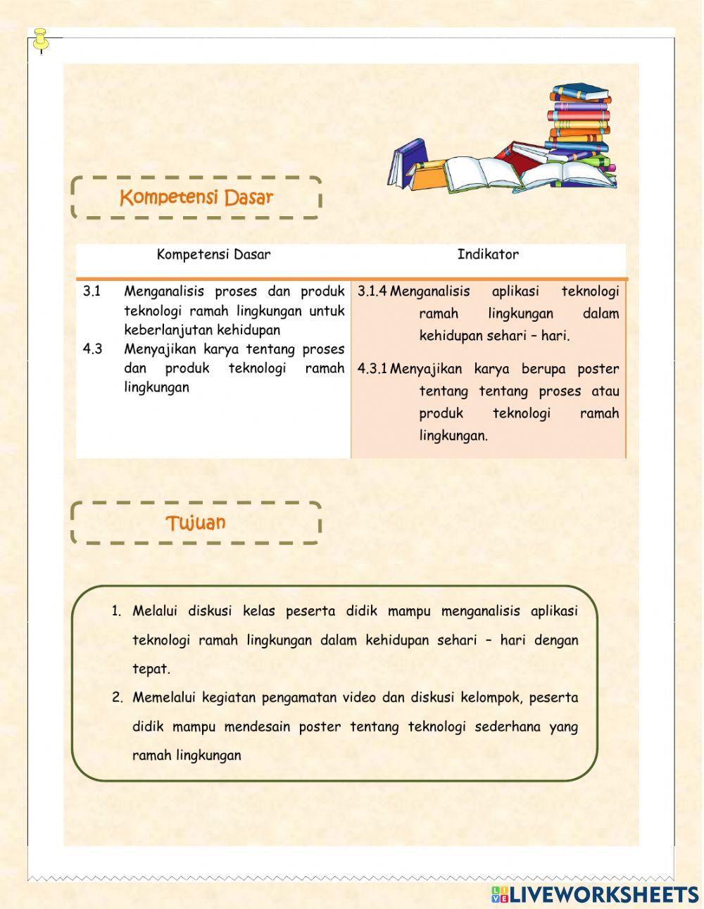 Energi ramah lingkungan interactive worksheet | Live Worksheets