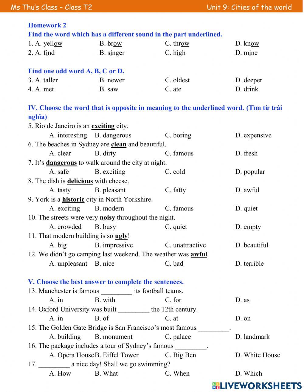 E6 Unit 9 Homework 2 1905351 | thuttt1107 | Live