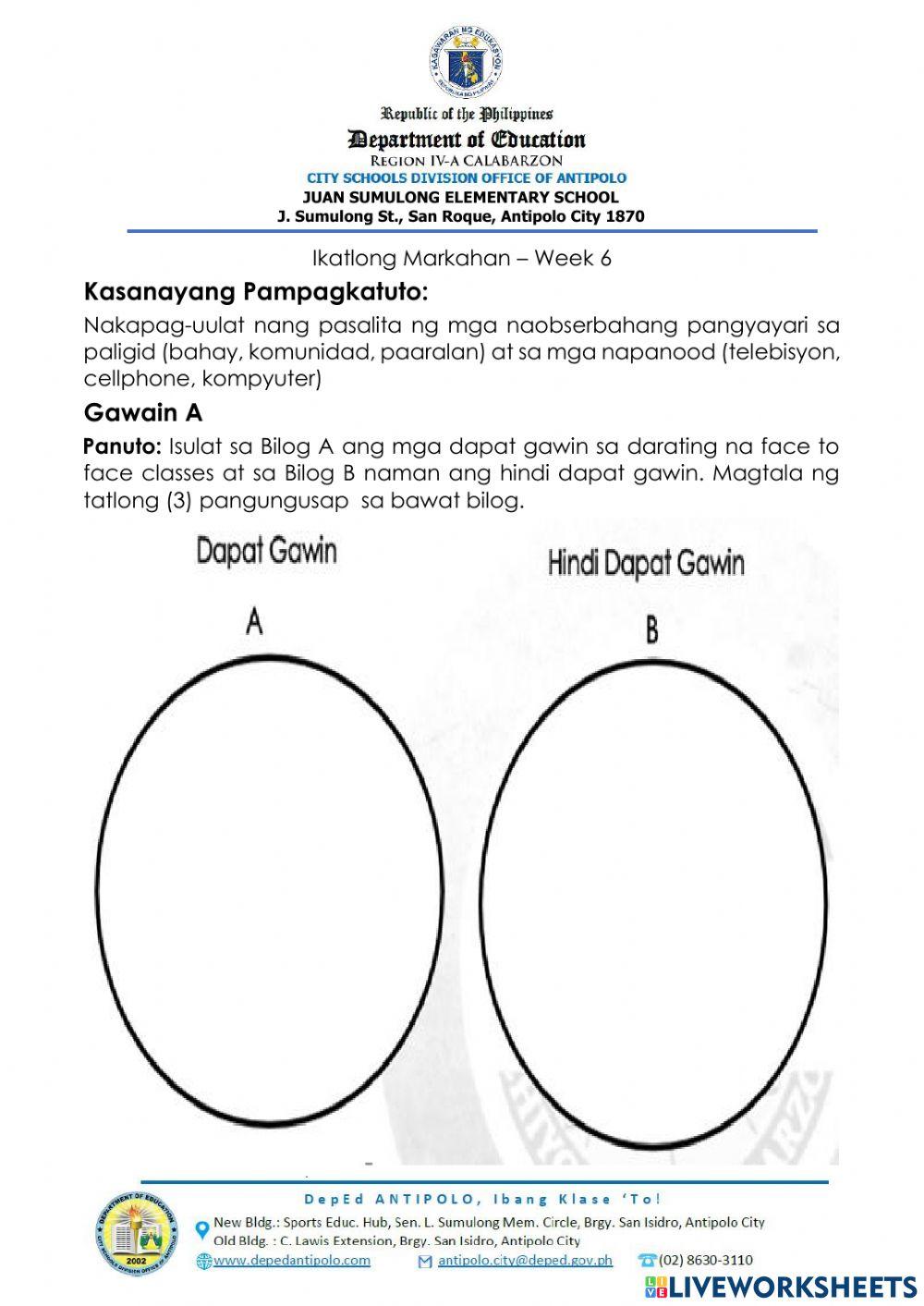 Q3,Fil-Gr2-LAS-Week 5-6 worksheet | Live Worksheets