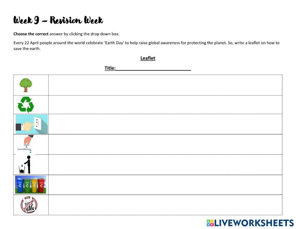 Leaflet PSR worksheet | Live Worksheets