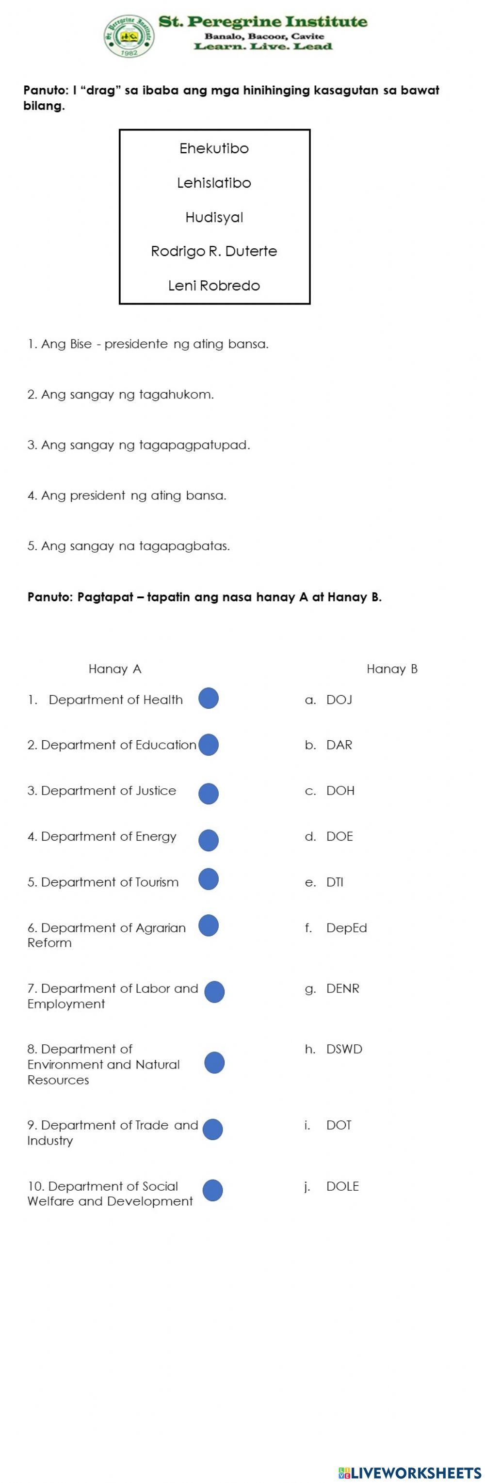 AP 4 (Pamahalaan) online exercise for | Live Worksheets