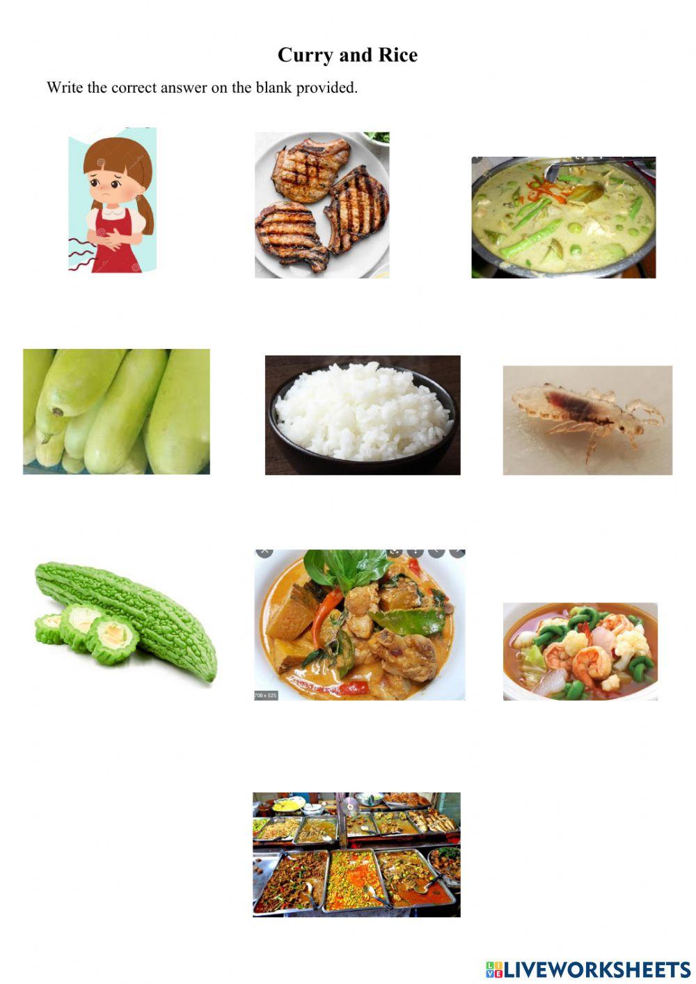 Curry and Rice online exercise for | Live Worksheets
