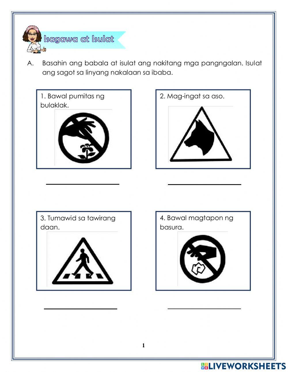 Kasarian ng Pangngalan online exercise for | Live Worksheets