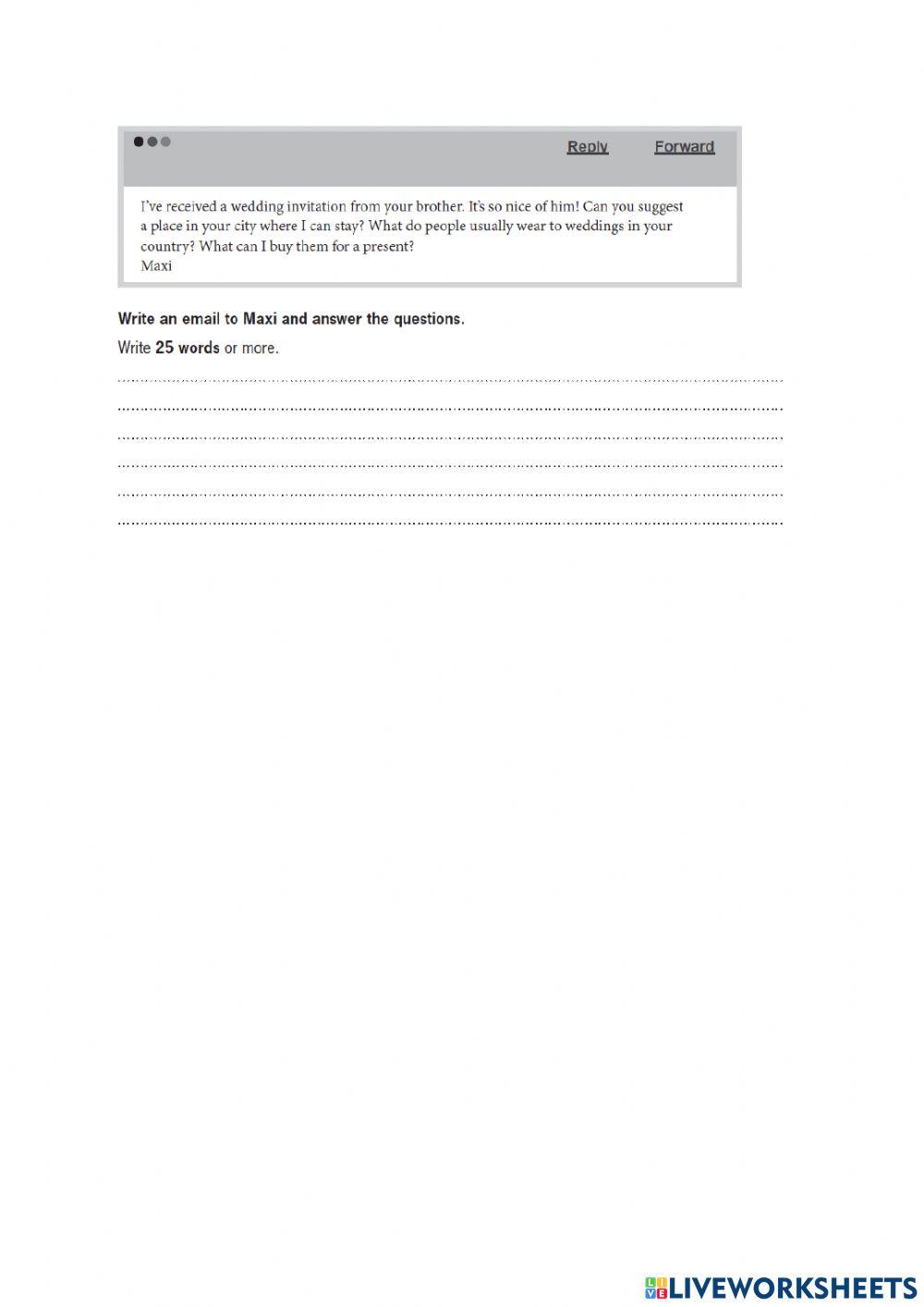 Cambridge Ket - Reading and Writing Part 6 and 7 2711881