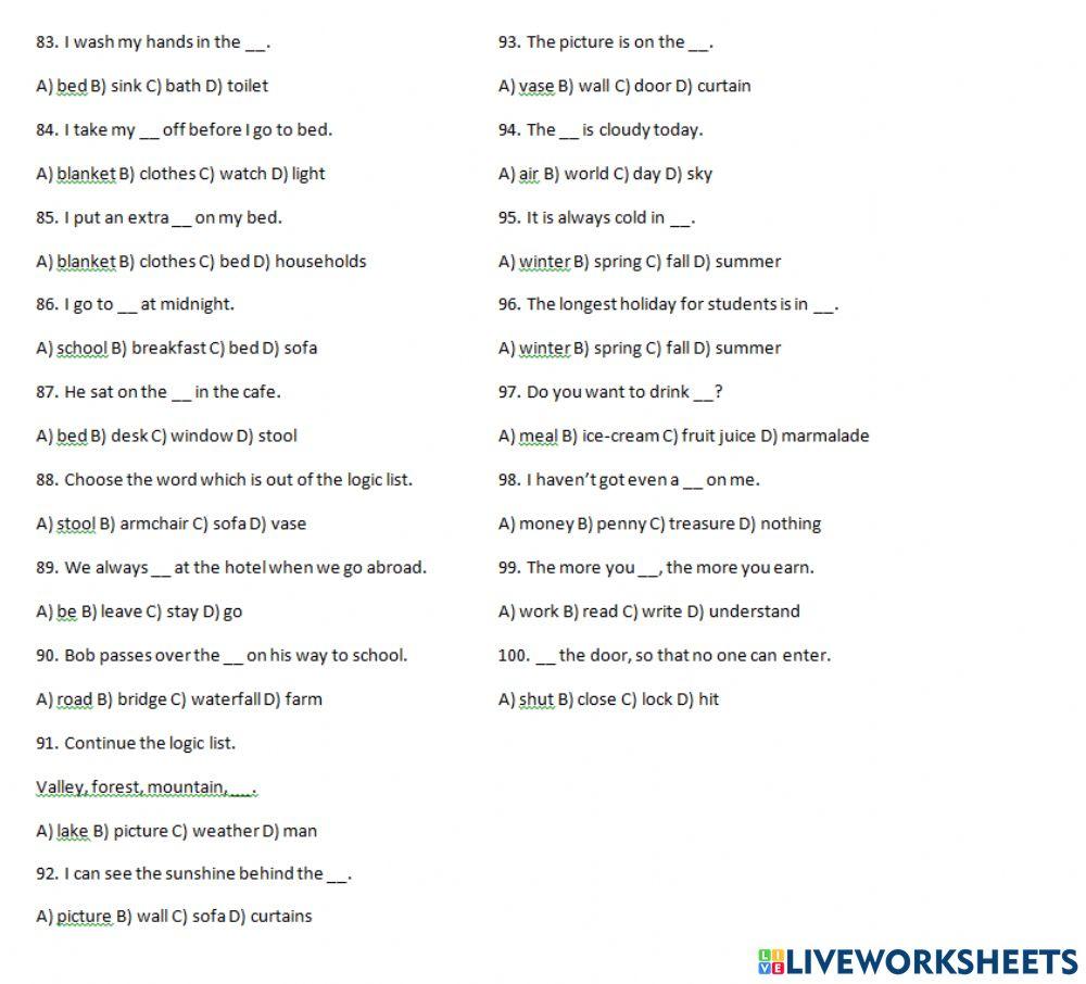 Words p4 1845433 | Anna Semchuk | Live Worksheets