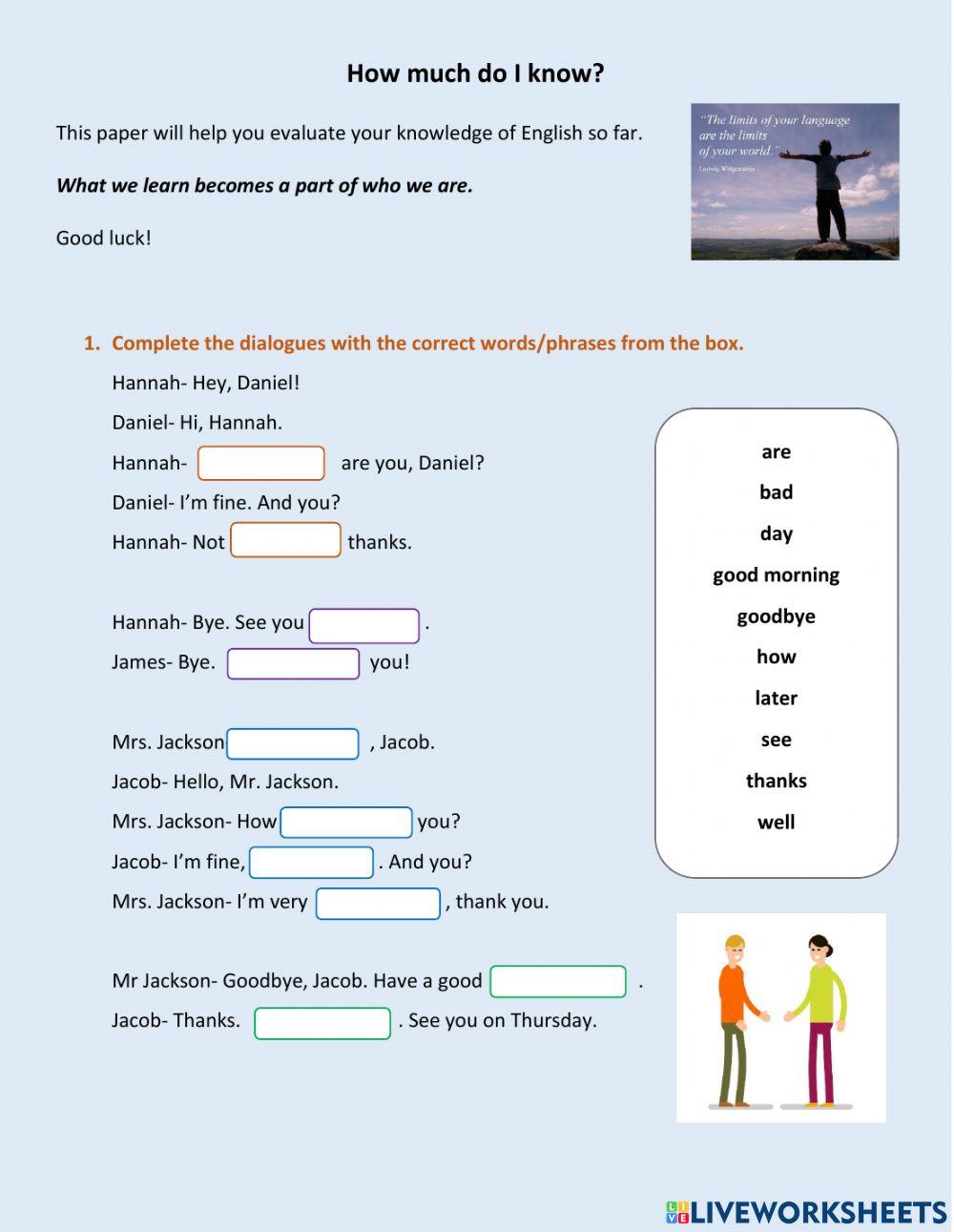 How much do I know? worksheet | Live Worksheets