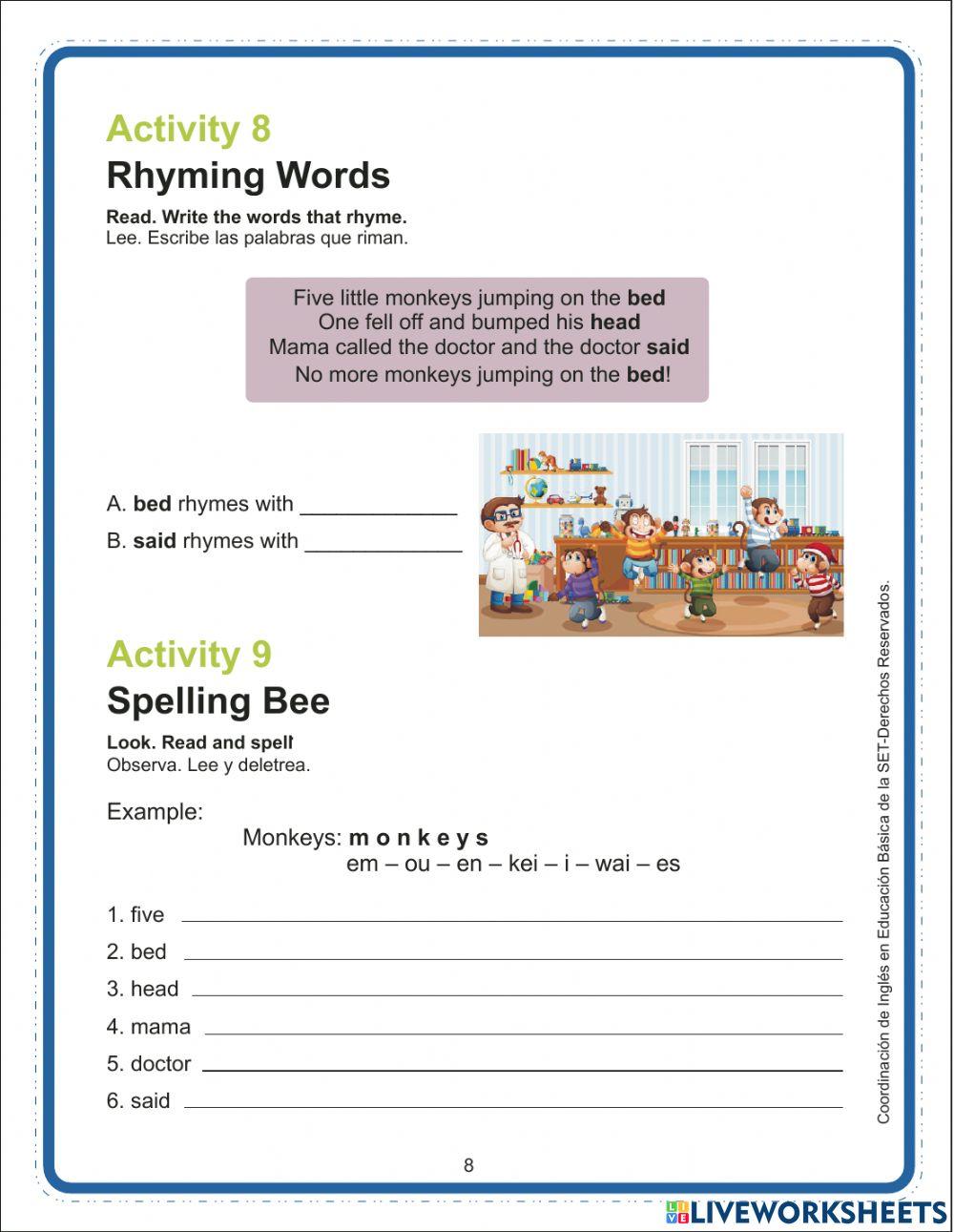 Febrero 2 worksheet | Live Worksheets