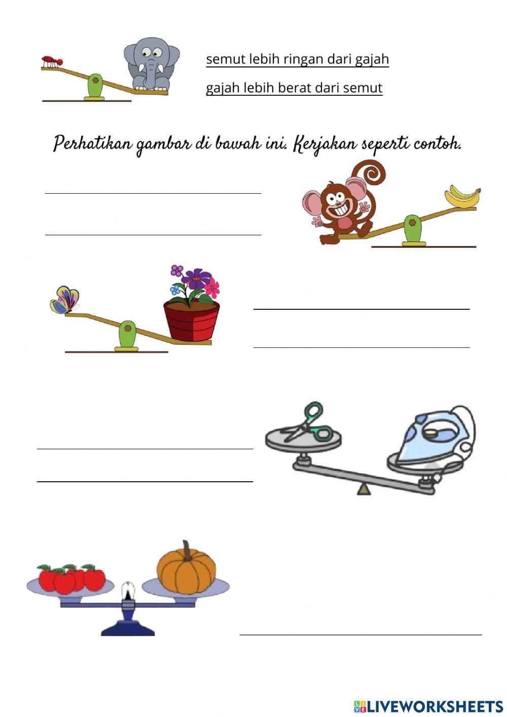 Perbandingan be… | Free Interactive Worksheets | 1847030