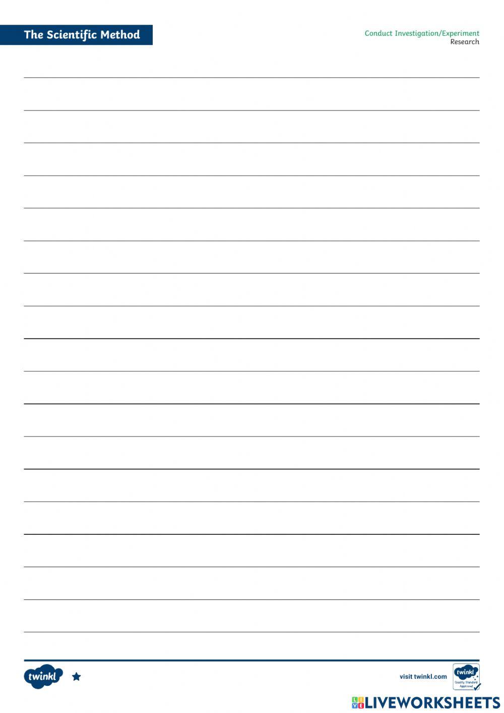 conduct experiment - investigation online exercise for | Live Worksheets