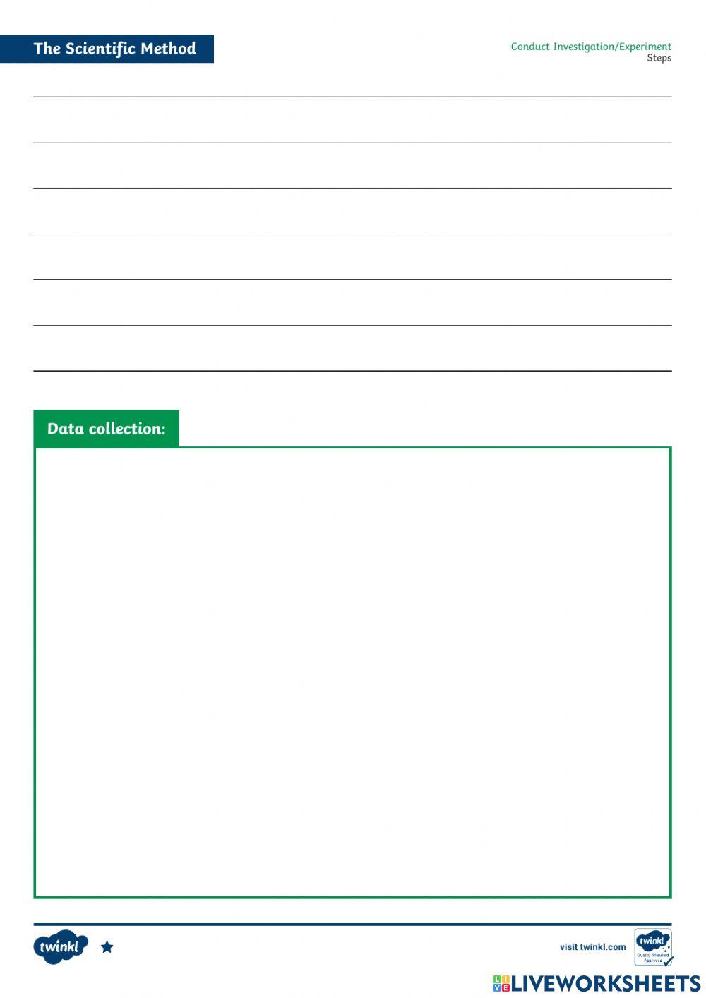 conduct experiment - investigation online exercise for | Live Worksheets