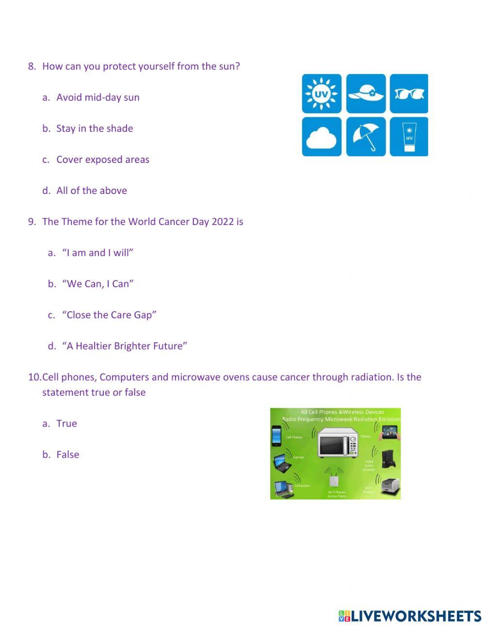 6826828 | Quiz World cancer day | votsonuo