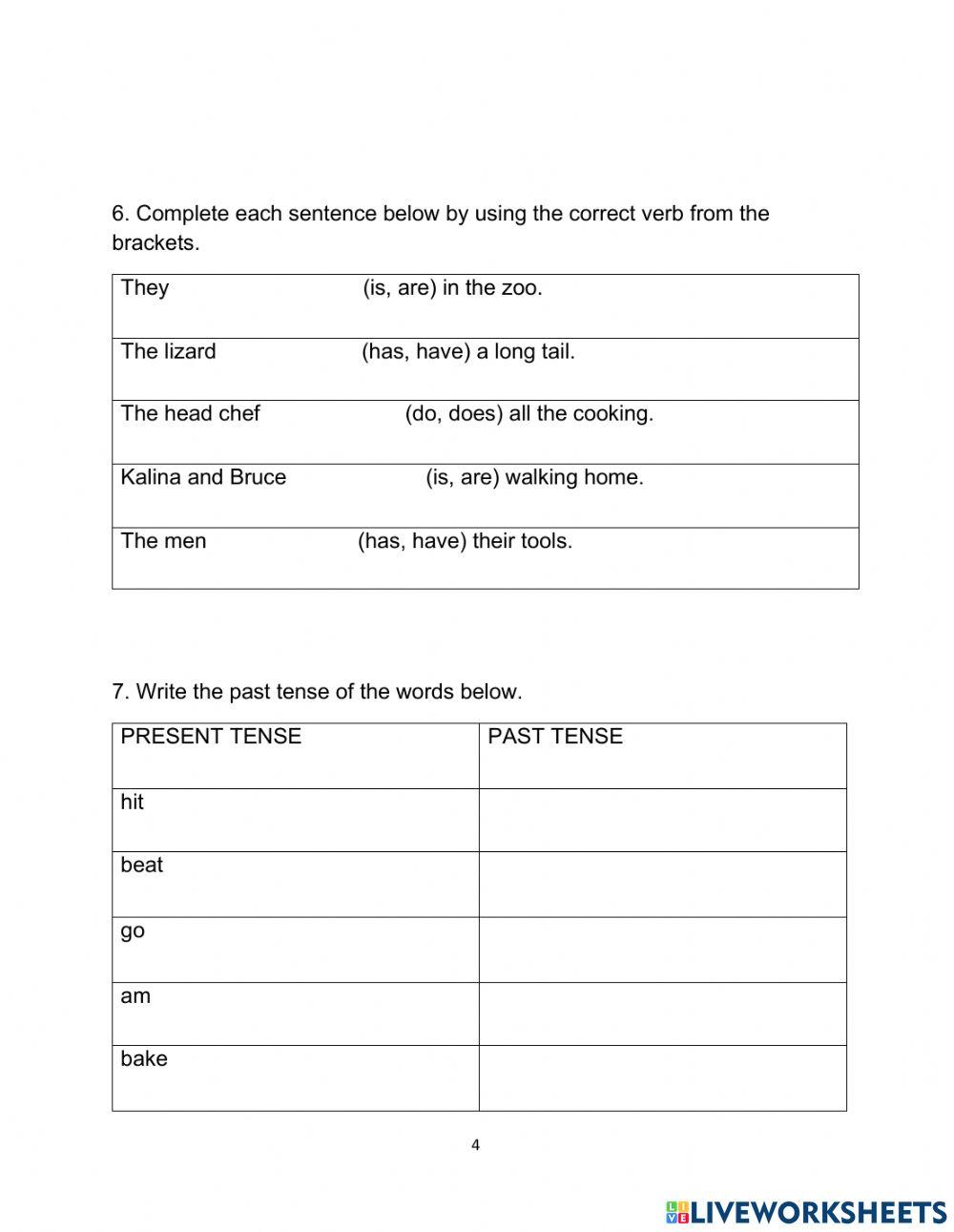 WEEKLY TEST TERM 2 GRAMMAR | michelle premchand | Live