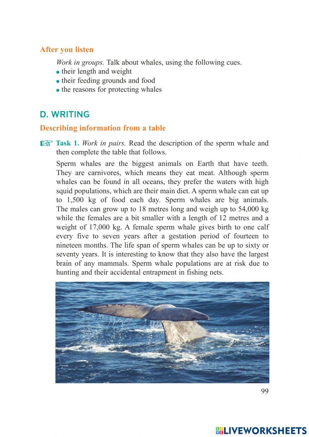 Unit 9: the undersea world - writing 1847600