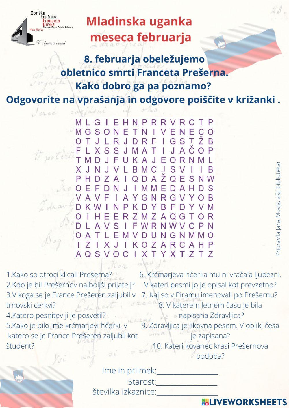 3541588 | uganka mlad | Jana | LiveWorksheets