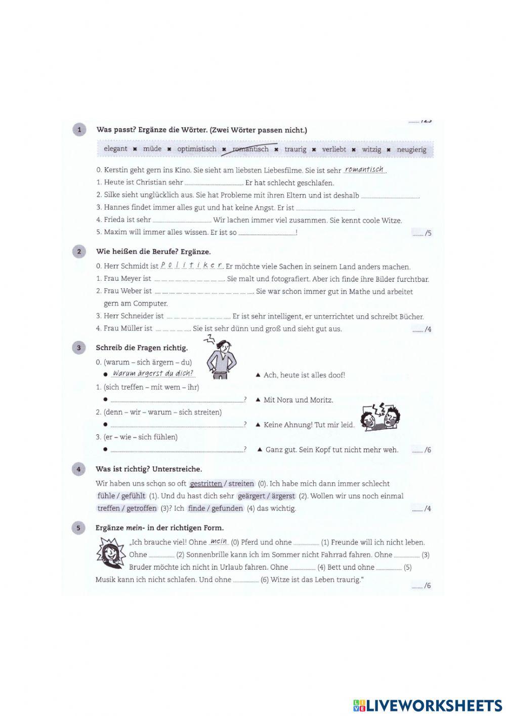 Beste Freunde L… | Free Interactive Worksheets | 6827184