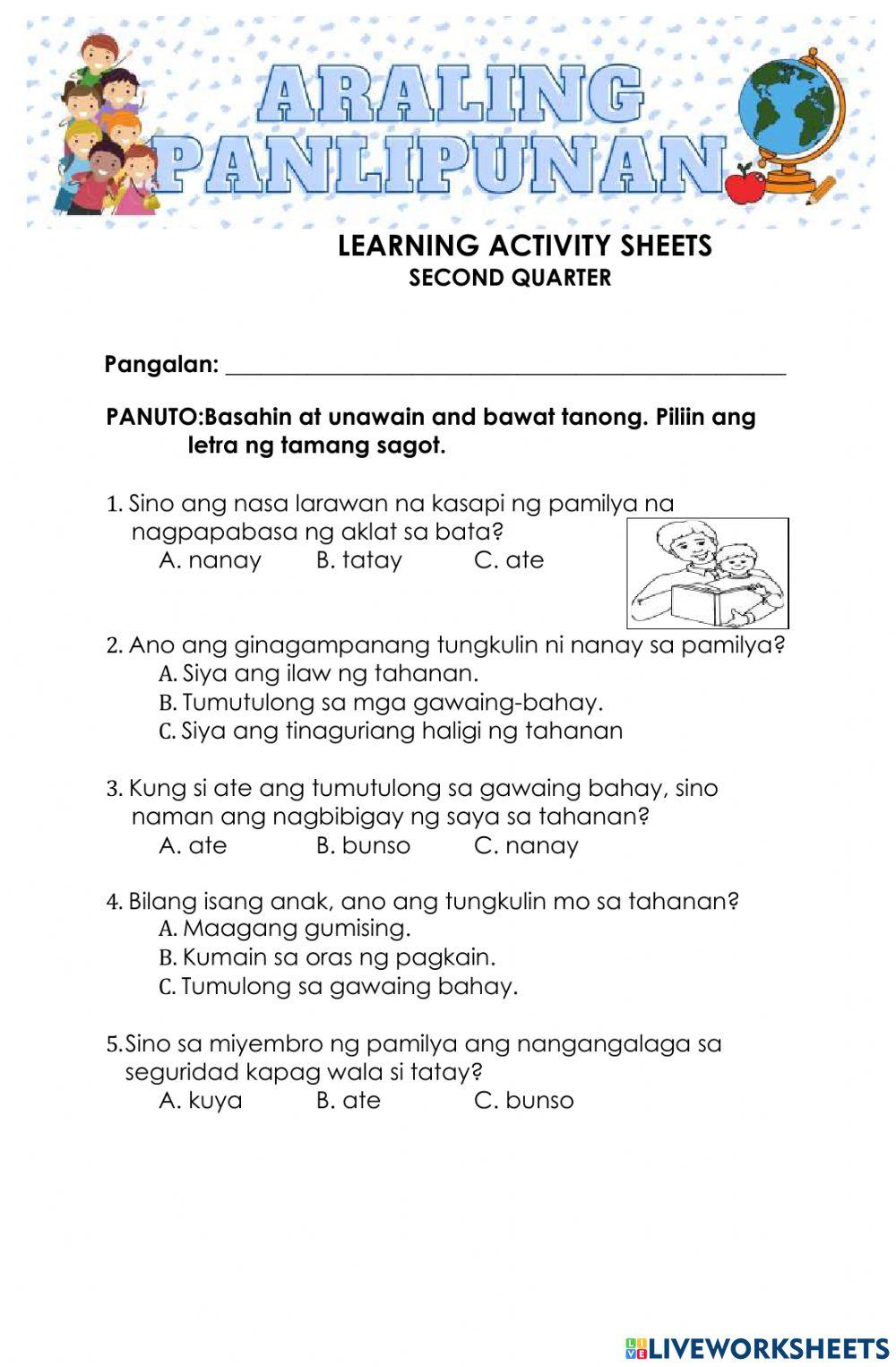 Araling Panlipunan QUARTER LAS Worksheet Live Worksheets, 40% OFF Araling Panlipunan QUARTER LAS Worksheet Live Worksheets, 40% OFF