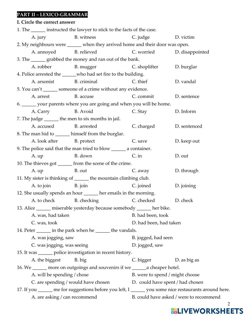 GRADE 8 - MULTI… | Free Interactive Worksheets | 4230857