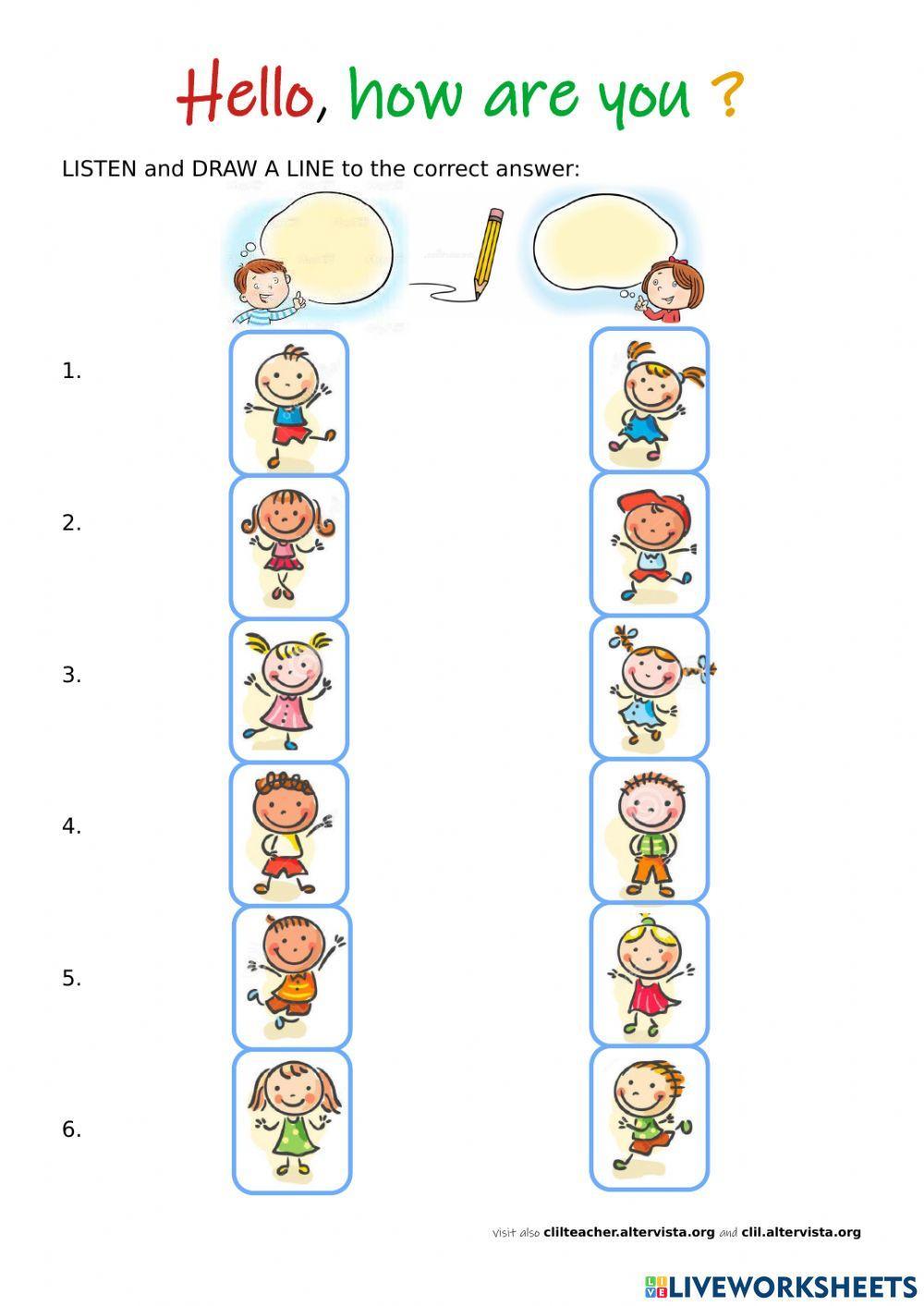 How are you? 1850821 | teacher_Sylvie | Live Worksheets