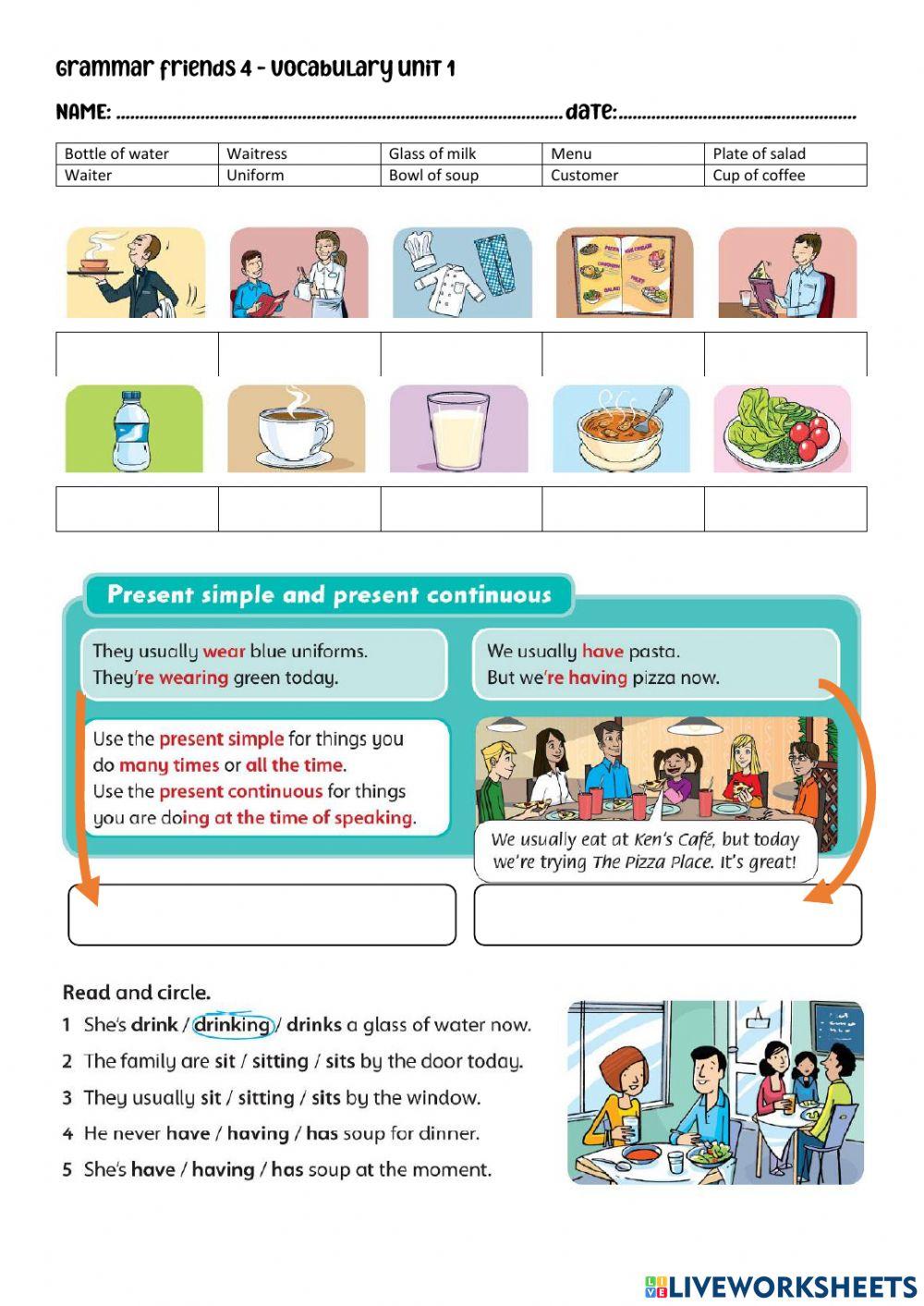 Gf4 - unit 1 worksheet | Live Worksheets